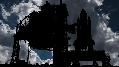 NASA Space Shuttle Silhouette: Rocket, S... | Stock Video | Pond5