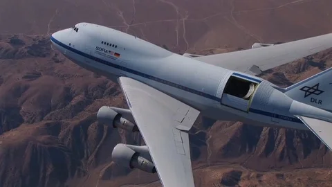 NASA's SOPHIA infrared astronomy airplan... | Stock Video | Pond5