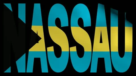 Nassau text with fluttering flag animati... | Stock Video | Pond5