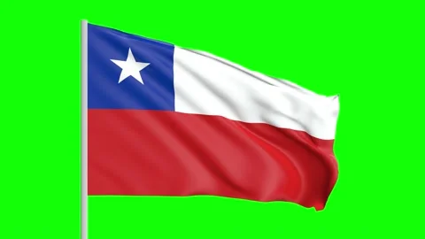 National Flag Of Chile Waving In The Win... | Stock Video | Pond5