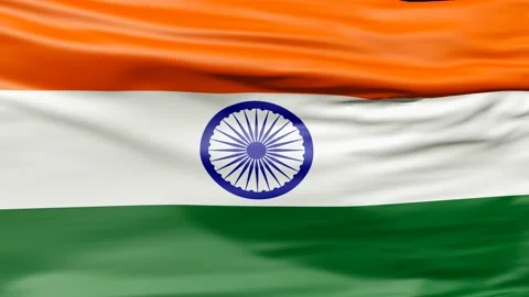 National Flag of India. realistic Indian... | Stock Video | Pond5