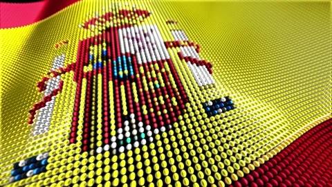National flag of Spain background, loopa... | Stock Video | Pond5
