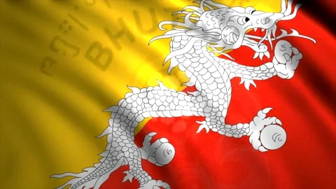 National flag of state with dragon. Moti... | Stock Video | Pond5