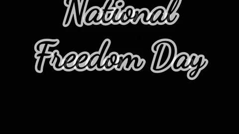 National Freedom Day animated. black bac... | Stock Video | Pond5