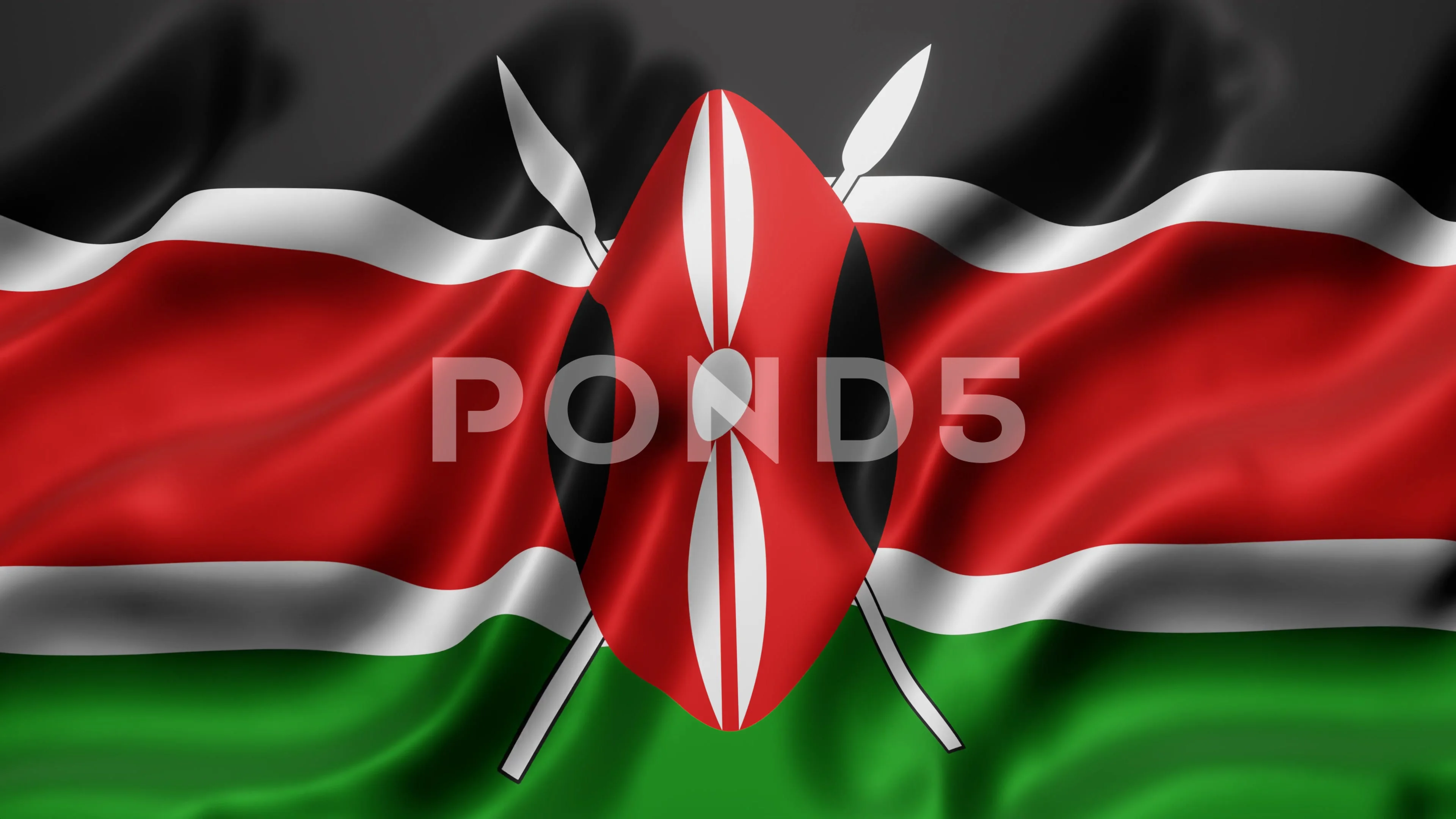 Kenyan Flag Flying