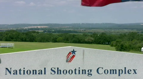 National Shooting Complex sign flags Zoo... | Stock Video | Pond5