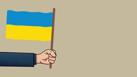 National symbol of the Ukraine. Patrioti... | Stock Video | Pond5