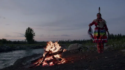 Native American Indigenous Dancing by th... | Stock Video | Pond5