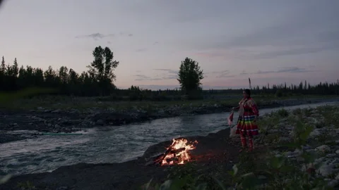 Native American Indigenous Dancing by th... | Stock Video | Pond5
