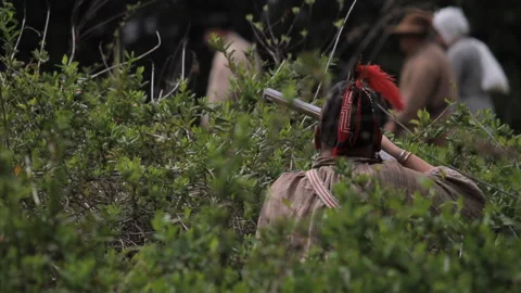 Native American Warriors in 18th C. Wild... | Stock Video | Pond5