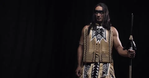 Native american wearing traditional clot... | Stock Video | Pond5