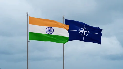 NATO and India flag | Stock Video | Pond5