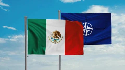 NATO and Mexico flag | Stock Video | Pond5