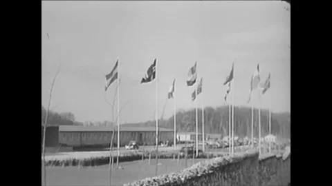 NATO is formed in 1949 and the U.S. supp... | Stock Video | Pond5
