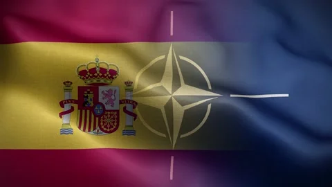 NATO Spain Flag Loop Background 4K | Stock Video | Pond5