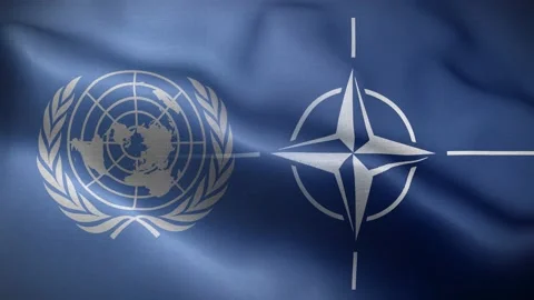 NATO UN Flag Loop Background 4K | Stock Video | Pond5