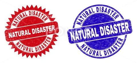 NATURAL DISASTER Rounded and Rosette Stamps with Distress Texture ...