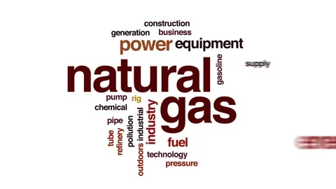 Natural gas animated word cloud, text de... | Stock Video | Pond5
