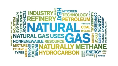 Natural Gas animated word cloud,animatio... | Stock Video | Pond5