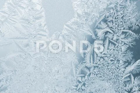 Natural patterns of a frost on a window glass, macro photo ~ Hi Res ...