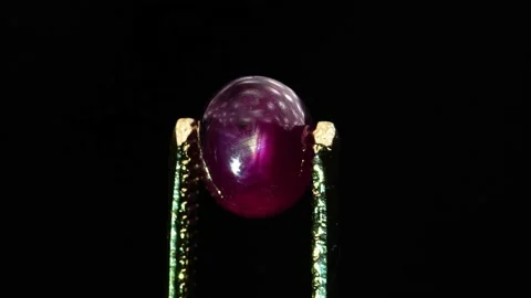 natural star ruby gemstone on the turnin... | Stock Video | Pond5