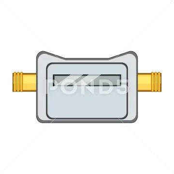 Natural water gas meter cartoon vector illustration Illustration #274739032