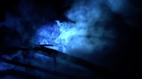 natural white real smoke from burning on... | Stock Video | Pond5