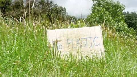 The nature conservation sign on nature b... | Stock Video | Pond5