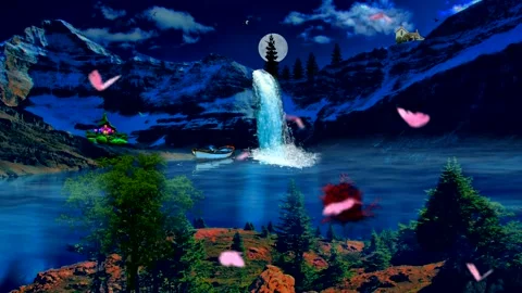 Nature Moon Loop Motion Background 4k An... | Stock Video | Pond5