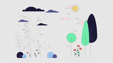 Changing Seasons Animation Stock Video Footage | Royalty Free Changing ...