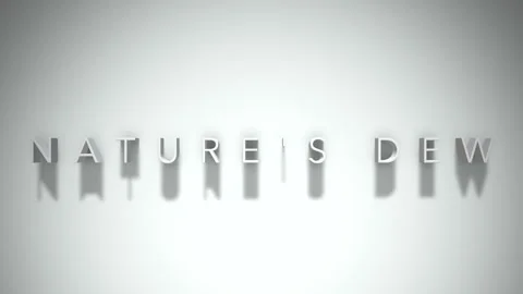 nature's dew 3D title animation white te... | Stock Video | Pond5