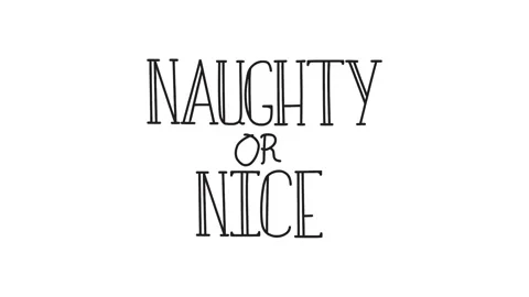 naughty or nice sketch background and 2d... | Stock Video | Pond5