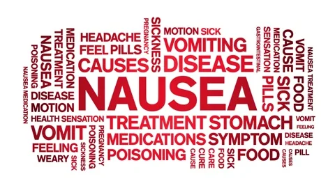Nausea animated word cloud,tag animation... | Stock Video | Pond5