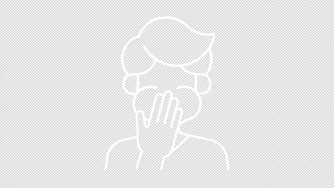 Nausea white icon animation | Stock Video | Pond5