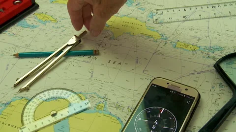 Nautical Chart Stock Video Footage | Royalty Free Nautical Chart Videos ...