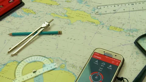 Nautical Chart Stock Video Footage | Royalty Free Nautical Chart Videos ...