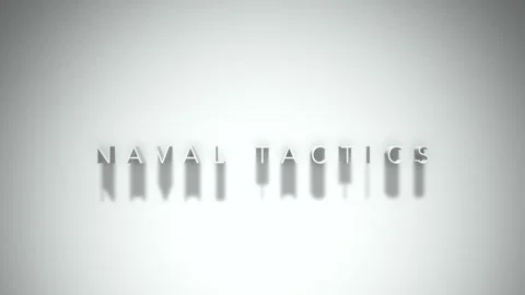 NAVAL TACTICS 3D title animation with sh... | Stock Video | Pond5