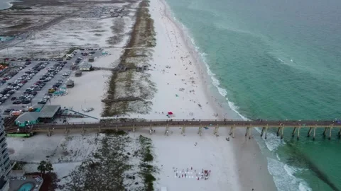 Navarre Beach pier, Florida fishing Pier... | Stock Video | Pond5