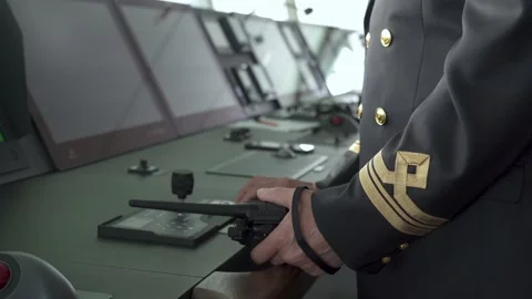 Navigation bridge of ship inside. Office... | Stock Video | Pond5