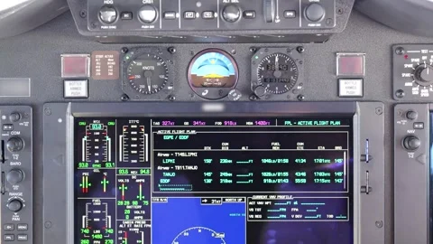 navigation instruments screens plane coc... | Stock Video | Pond5