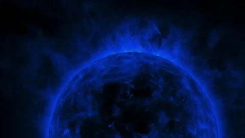 Navy blue sun surface with heat solar wa... | Stock Video | Pond5