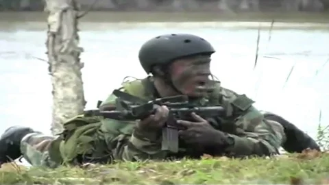 Navy SEALS special ops warcraft practice... | Stock Video | Pond5
