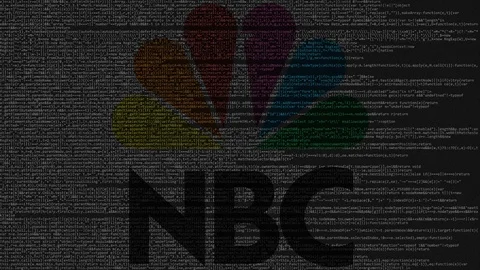 NBC logo made of source code on computer... | Stock Video | Pond5