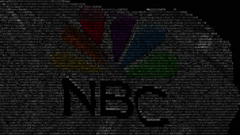 NBC logo on waving digital flag. Editori... | Stock Video | Pond5
