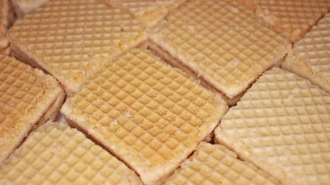Neapolitan wafer wafers sweets food clos... | Stock Video | Pond5