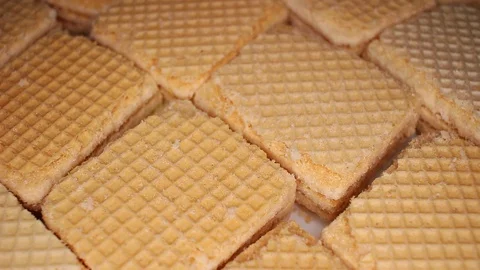 Neapolitan wafer wafers sweets food clos... | Stock Video | Pond5