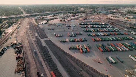 near chicago - Intermodal Terminal Rail ... | Stock Video | Pond5