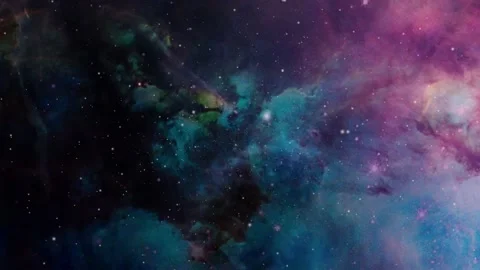 Nebula clouds move and float slowly in t... | Stock Video | Pond5