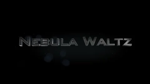 Nebula Waltz title metal text on black a... | Stock Video | Pond5