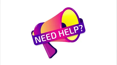 Need help banner, label, badge icon with... | Stock Video | Pond5